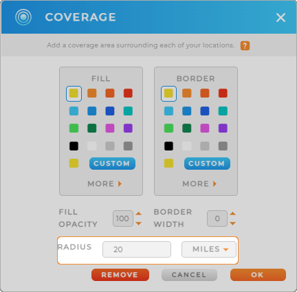 Maps: Coverage - Mapline