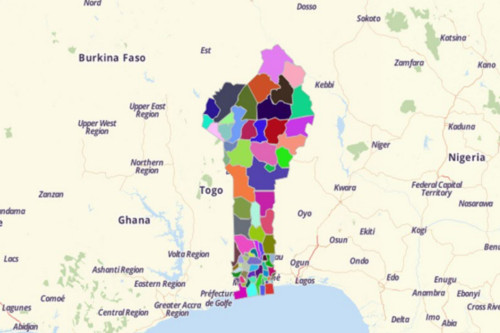 Create Benin map with Mapline's Territory Mapping Software