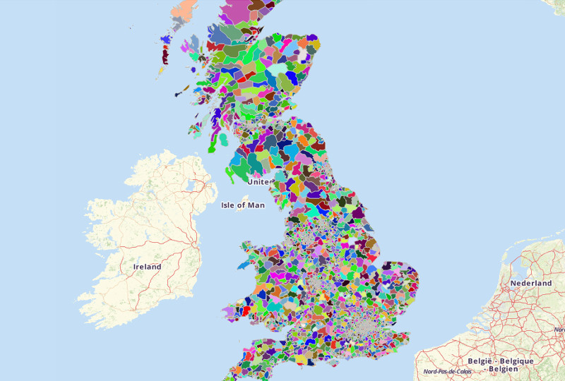 Map Territories for United Kingdom