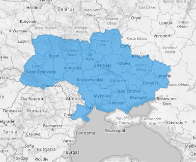Ukraine Regions - Mapline