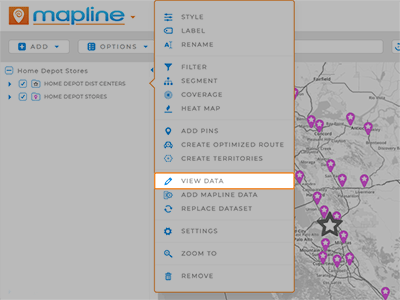 View Data - Mapline